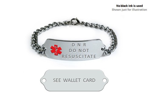 DNR DO NOT RESUSCITATE Medical Alert ID Bracelet. Free medical ...