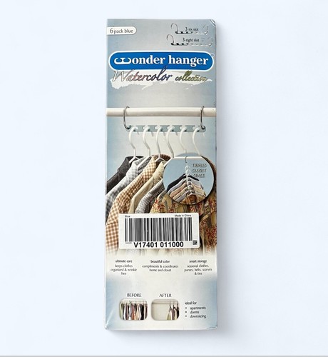 Wonder Hanger Watercolor Collection Blue - Package of 6 - As Seen On TV ...