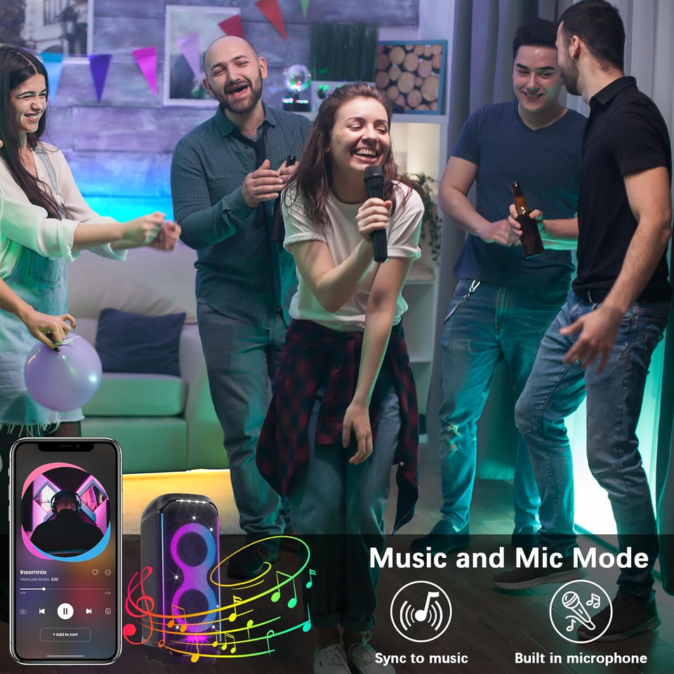 20Ft RGB Neon Rope Lights, Outdoor Waterproof Music Sync Gaming App ...