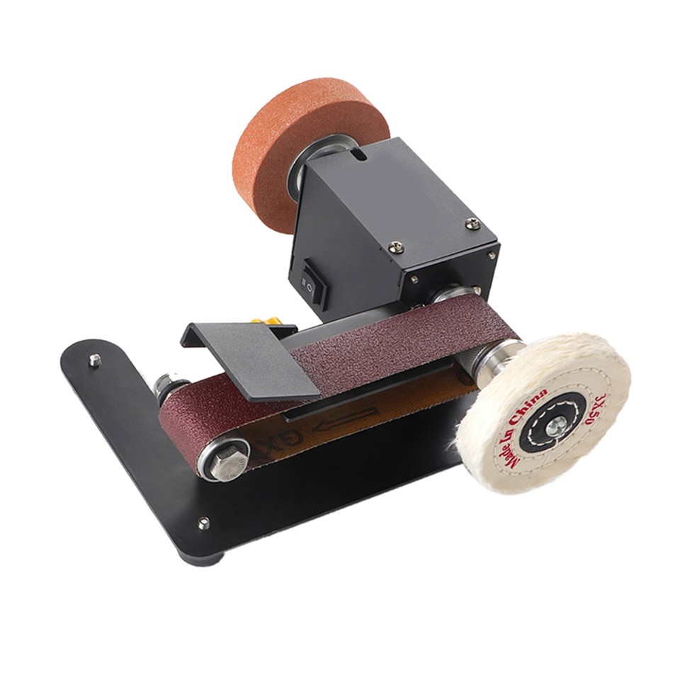 (US Plug & Type 2)250W Mini Belt Sander Electric Bench Grinder Sanding ...