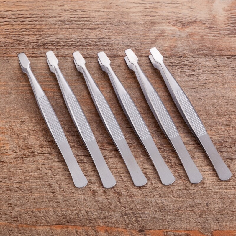 Stamp Tweezers Flat Paddle End Stamp Tongs Curved Stainless Steel ...
