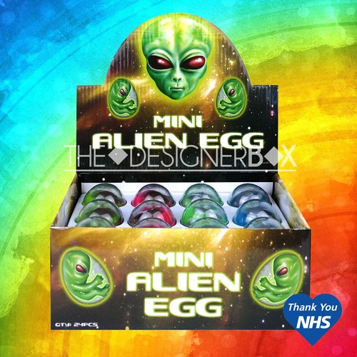 Mini Gooey Aliens Eggs & Baby Party Loot Bag Xmas Stocking Filler Toys ...