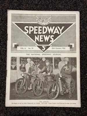 Speedway News Magazine - National Speedway Journal Vol. 6 No. 25 20th ...