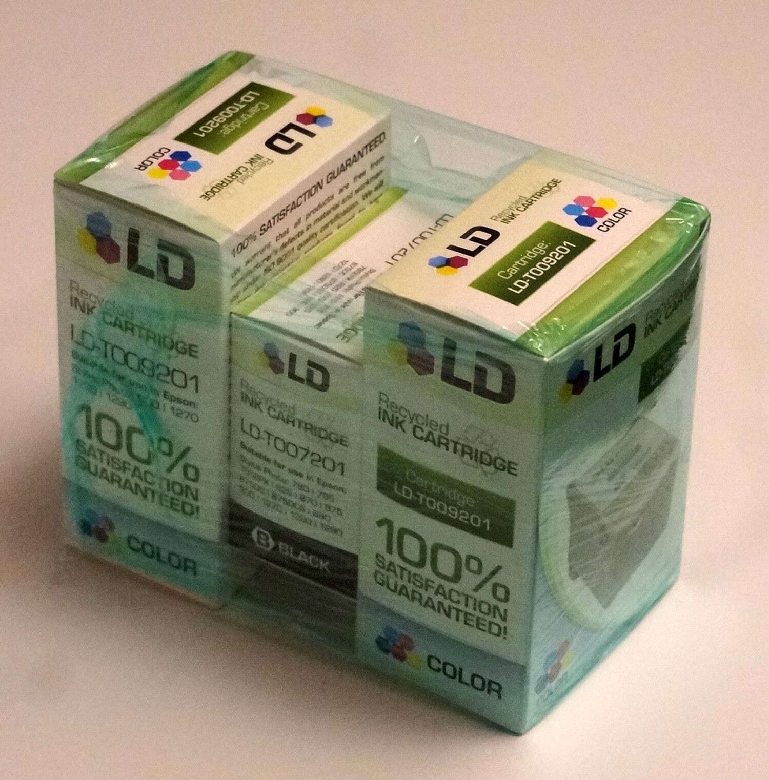 LD recycled ink cartridges set of 3 (2xLD-T009201 & 1xLD T007201) for ...