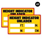 2 x Height Indicator Unladen HGV Commercial Vehicle CAV Sticker | eBay