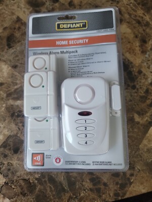 Defiant Wireless Home Security Door/Window Alarm Kit Multipack (SEALED ...