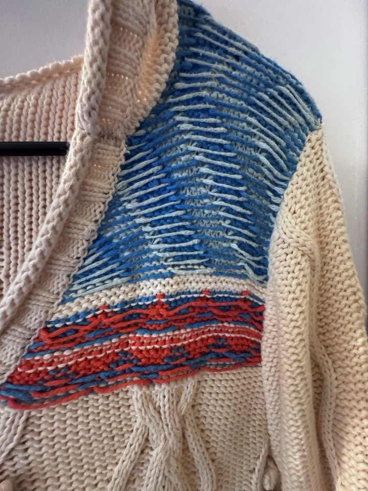 Sundance Womens Cable Knit Hooded Sweater Coat - Size PS Boho | eBay