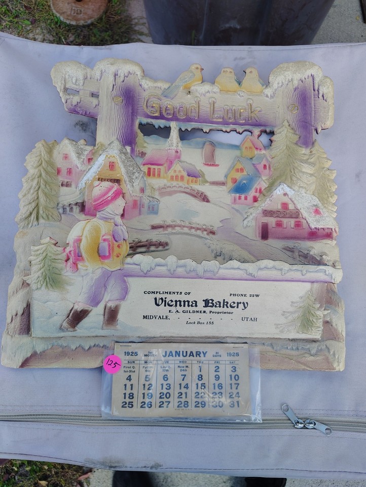 Utah Midvale Rare 1920s 3D wall Envelope Calendar Super Nice. All ...