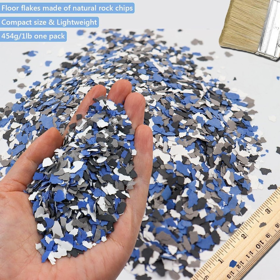 900G/2Lb Blend Decorative Color Chips Epoxy Floor Flakes Garage Paint ...
