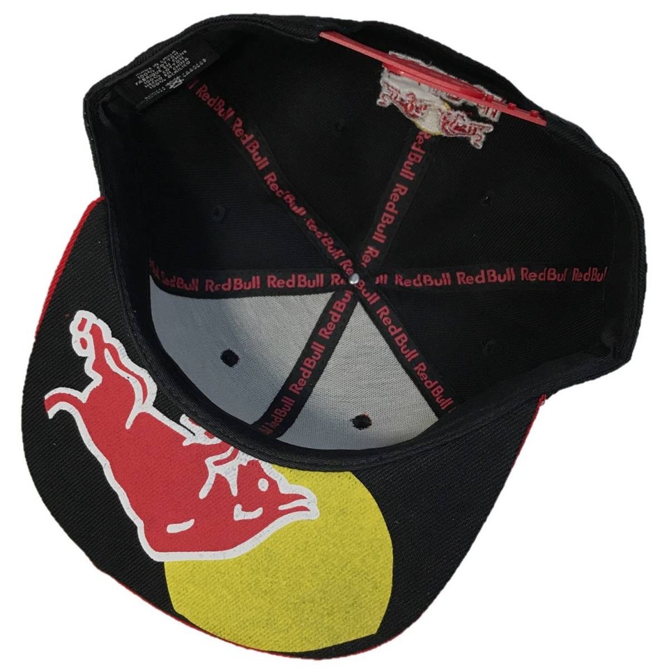 Red Bull Snapback Cap Large Logo Unisex Deadstock Adjustable | eBay