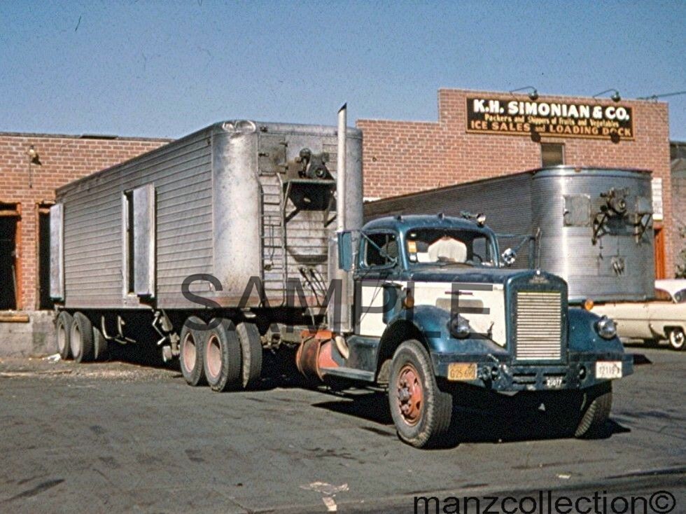 8x10 color semi-truck photo - WHITE TRACTOR, REEFER TRAILER | eBay