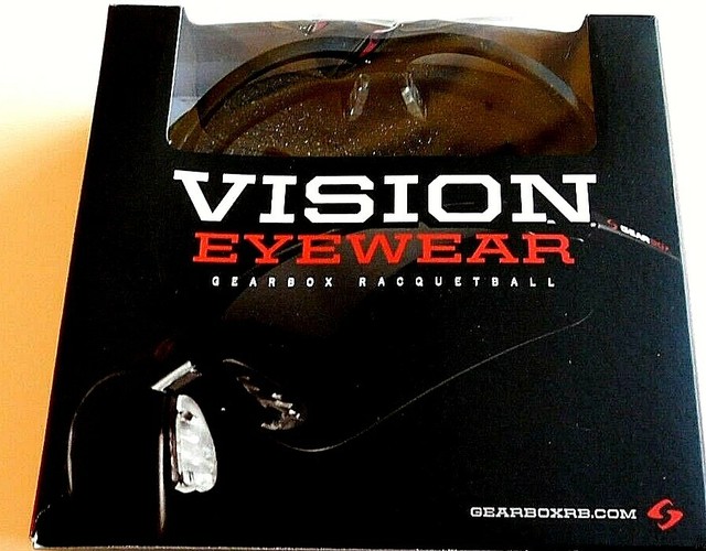 Gearbox Vision Eyewear Black With Clear Lens for Racquetball or Squash ...