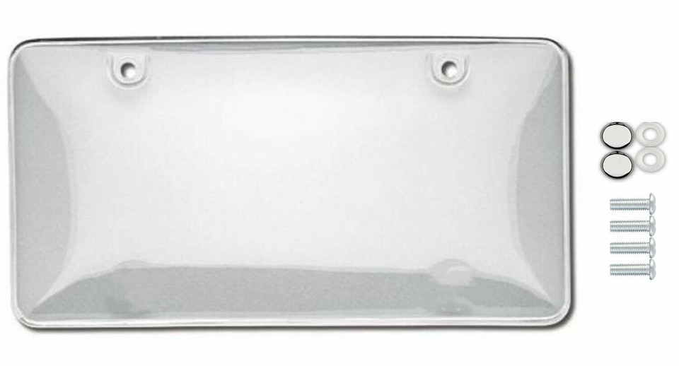Unbreakable Clear License Plate Bubble Covers Two Holes Patented Design ...