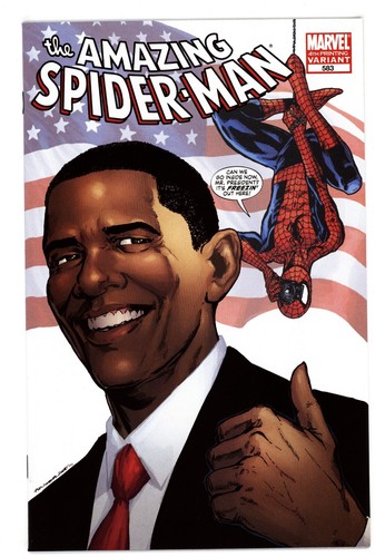Amazing Spider-Man #583-4th Printing NM 9.4 2009 Phil Jimenez Obama ...