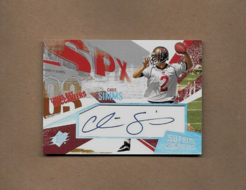 2003 SPx Supreme Signatures Chris Simms Autograph Rookie Card #SS-CS ...