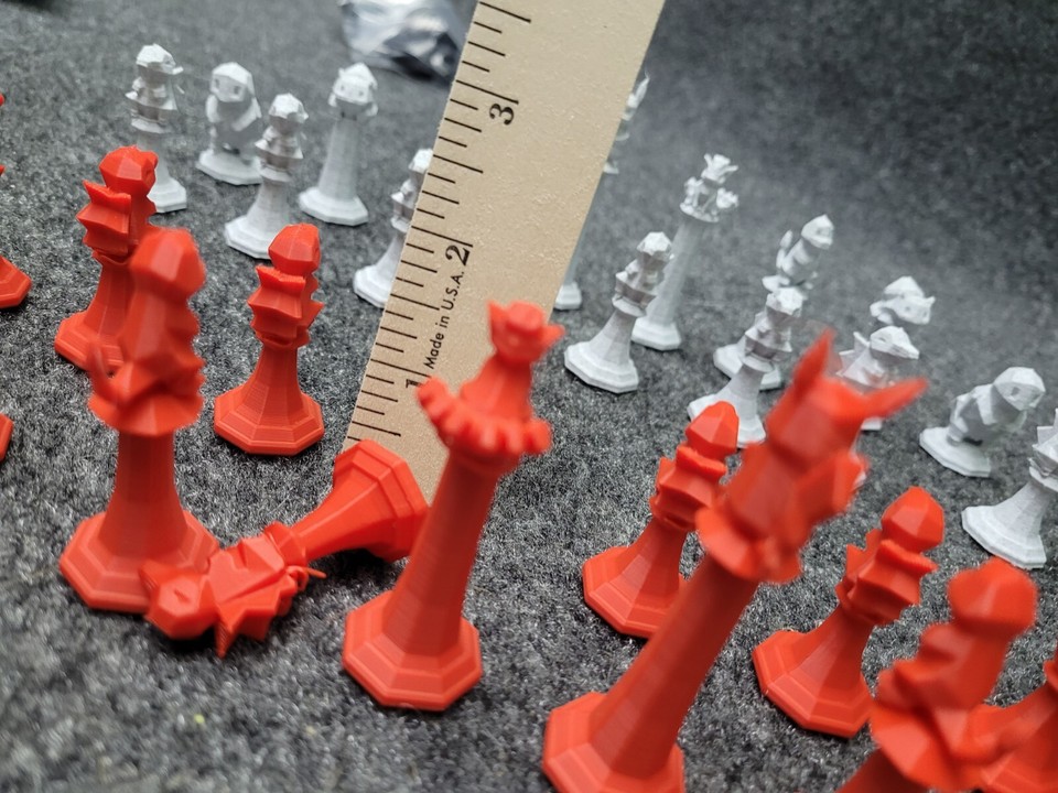 Pokémon Chess Set Red & Gray Pikachu Squirtle Charmander 3D Printed ...