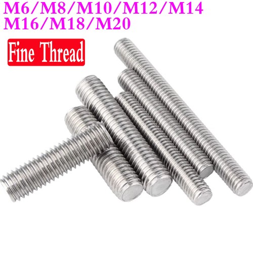 M6 M8 M10 M12 M14 M16 M20 Stainless Steel All Thread Fine Threaded Rod ...