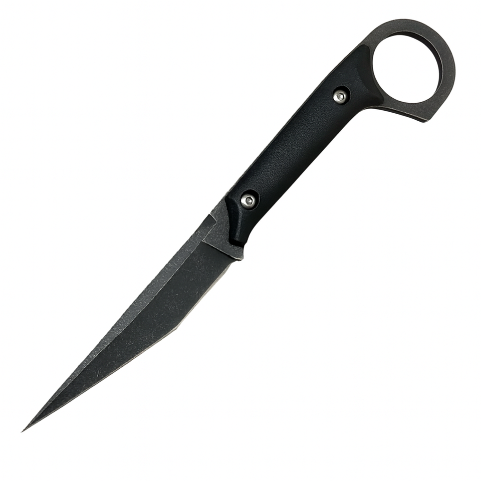 ELITEDGE Fixed Blade TACTICAL DAGGER Black EDC Boot / Belt Knife ...