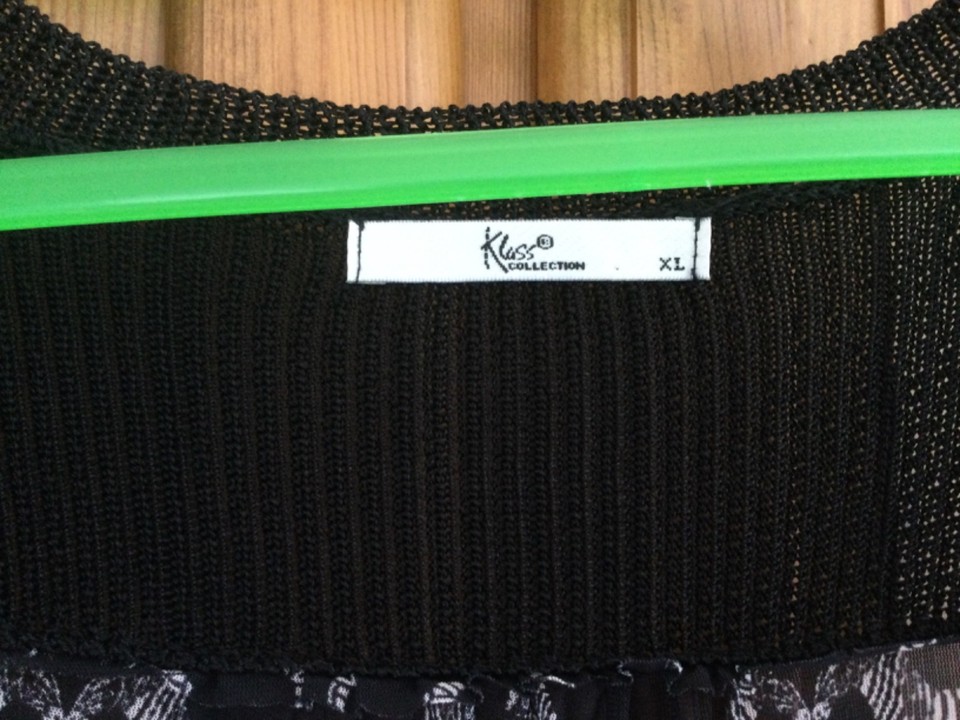 Klass Collection Zebra Print Black knit/sheer Cardigan XL | eBay UK