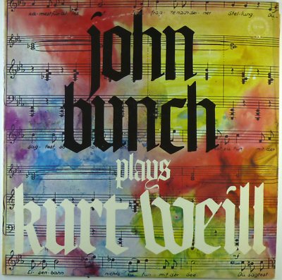 12" LP - John Bunch - John Bunch Interpreta A Kurt Weill - E1456 ...