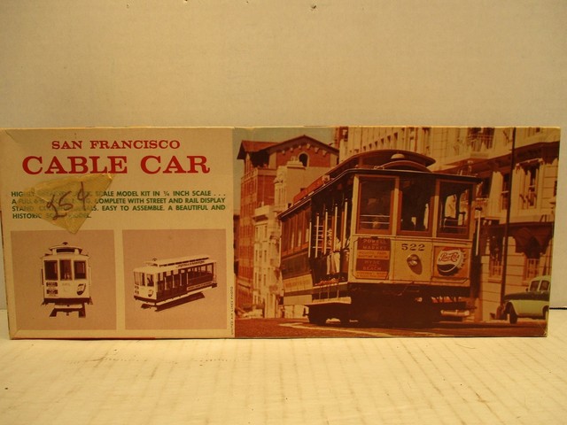 Vintage HAWK 1967 San Francisco Cable Car Model Kit No 517-130 MINT for ...