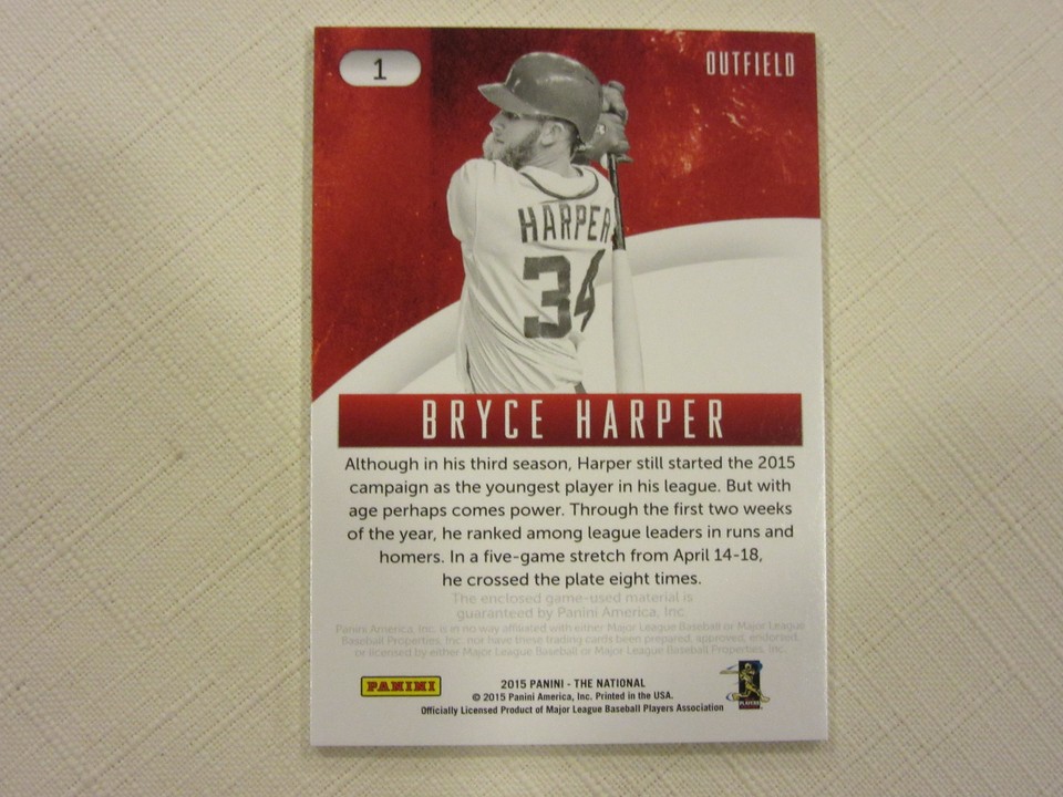2015 National Convention Rookie Patch Tools of the Trade Card Bryce ...