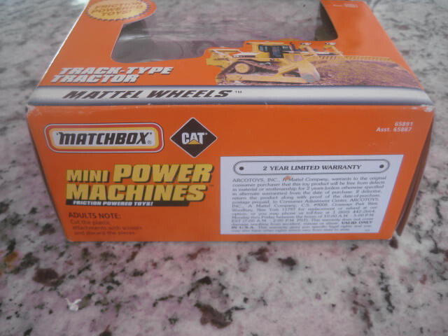 NEW MATCHBOX VINTAGE mini POWER MACHINES MATTEL TRACK-TYPE TRACTOR CAT ...