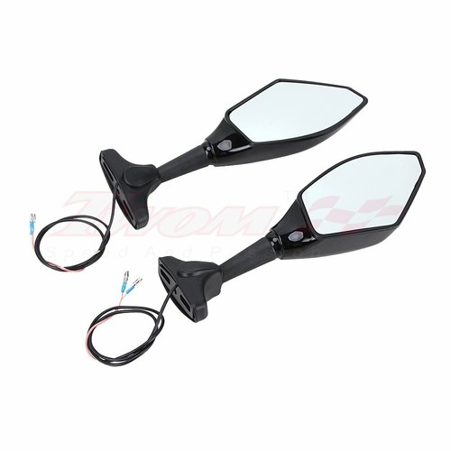 Rearview Side Mirrors LED Turn Signal For Yamaha YZF R6 1999-2012 R6S ...