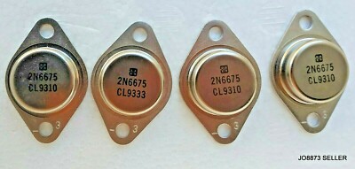 LOT OF 4 2N6675 SILICON NPN POWER TRANSISTORS TO-3 400V 15A 175W | eBay