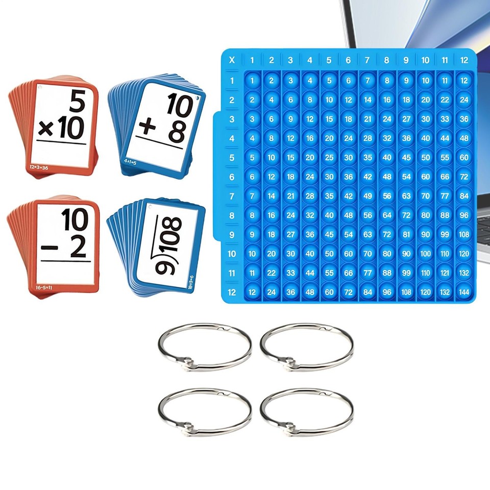 Math Flash Cards + Math Board, Multiplication Flash Card Times Table ...