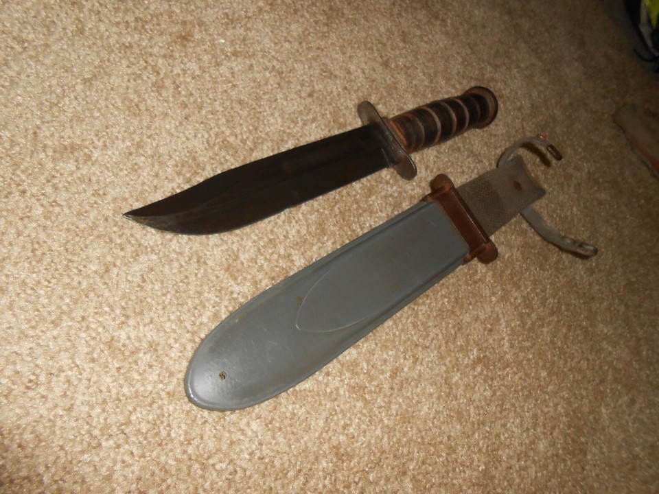 Vintage WWII US Fighting Knife, USN Mk 2, Camillus USA Military Knife ...