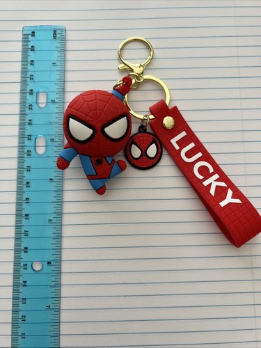 SpiderMan Rubber & Metal Keychain Marvel New! Fast Shipping! | eBay