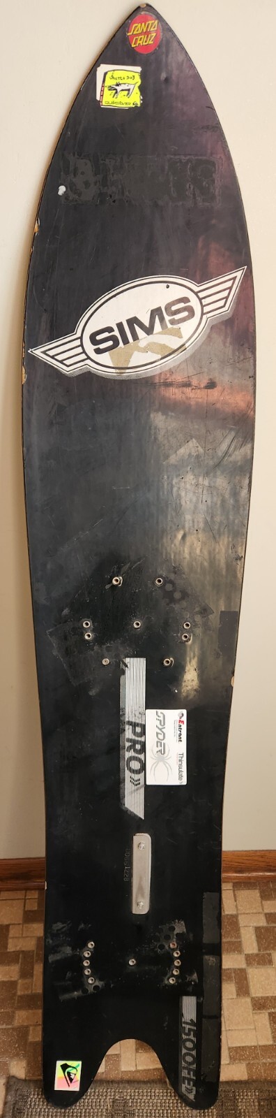 Vintage 1985 Sims 1500 FE Pro Snowboard w/Bindings & Leash | eBay