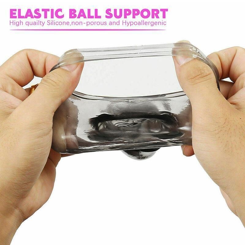 Penis Sheath Male Penis Girth Reusable Condom Extender Sleeve Enlarger ...