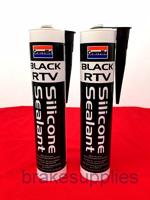 Black Silicon Gasket Sealant Granville 310ml Mastic Gun Sized Tubes x 2 ...