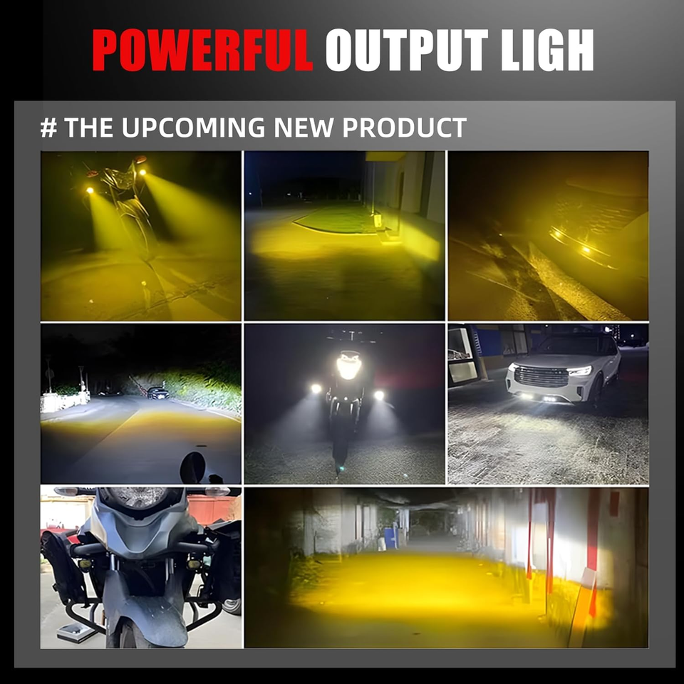 Pair White/Yellow Dual Color 120W Mini LED Projector Lens Driving Fog ...