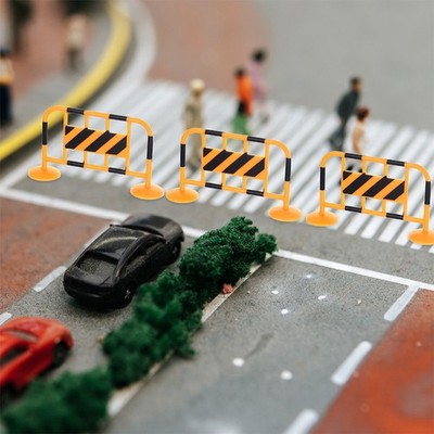 12 Pcs Miniature Street Sign Traffic Fence Signs Construction Toy Road ...