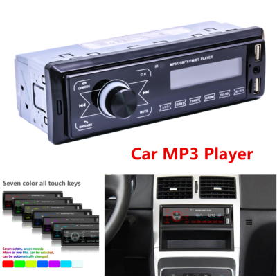 12V 1DIN Car Radio Bluetooth Audio Stereo MP3 Player AUX-in FM Media ...