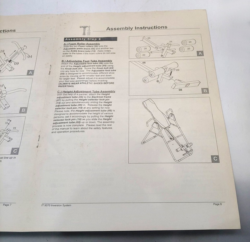 Body Champ IT 9070 Gravity Inversion System Owner's Manual | eBay