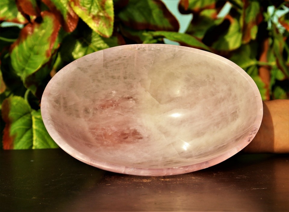 Huge 205MM Natural Pink Rose Quartz Stone Healing Prayer Oval Shape ...