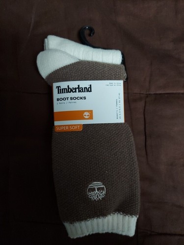 NWT Timberland Boot Socks, 2 Pair Pack Women Brown Super Soft Size 6.5 ...