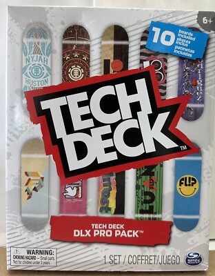 Tech Deck DLX Pro Pack 10 Boards Skate Fingerboard Toy Spin Master ...