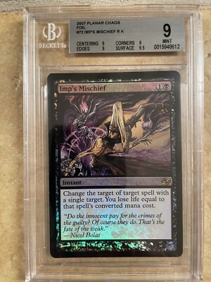 Magic: The Gathering - FOIL Imp's Mischief - Planar Chaos - BGS 9 Mint ...