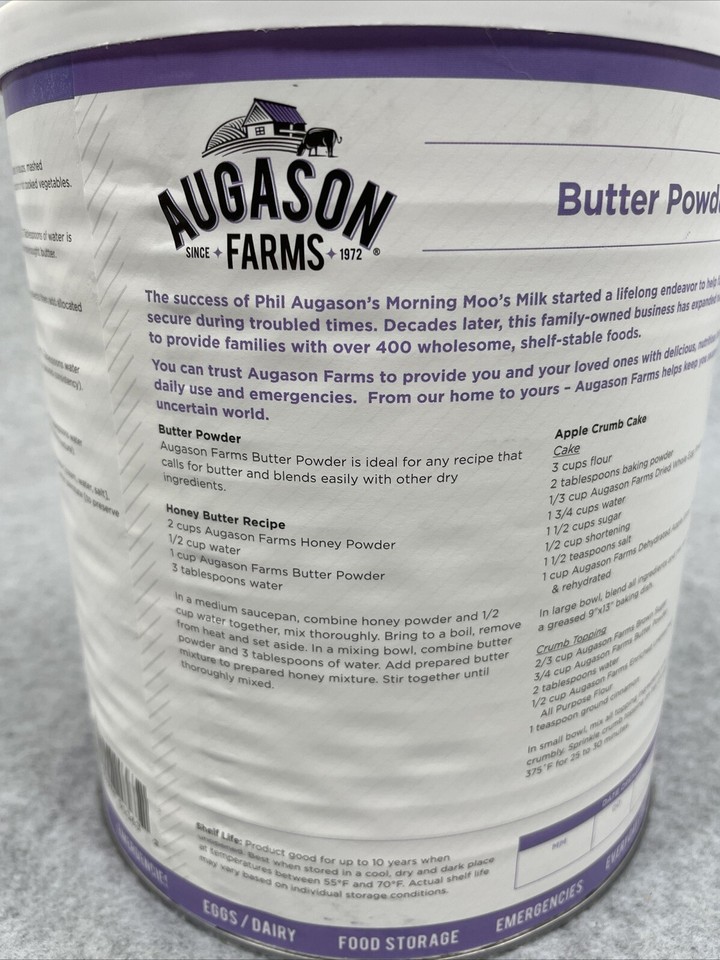 Augason Farms Butter Powder #10 Can 946903632| eBay