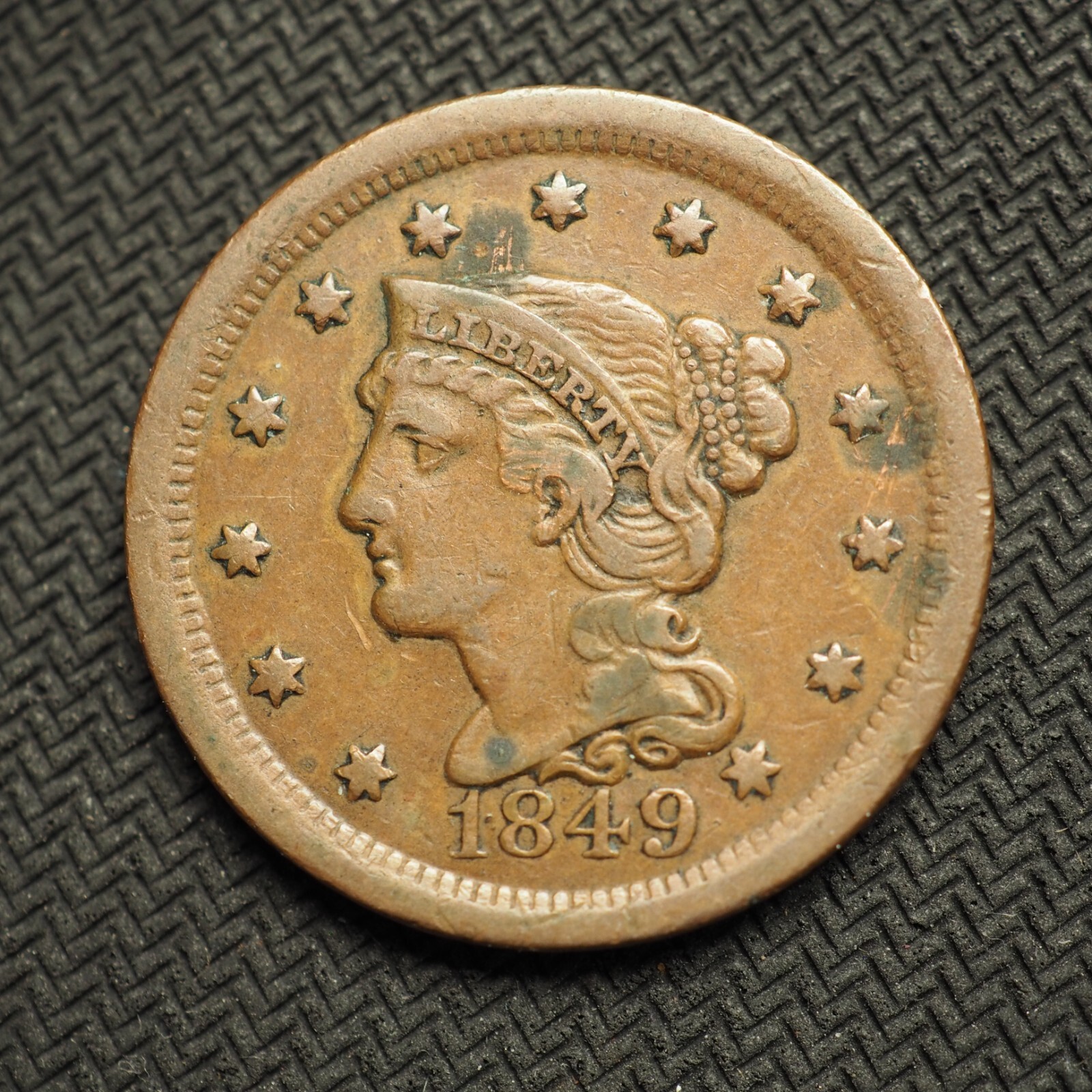 1849 BRAIDED HAIR LARGE CENT ***NICE***FREE SHIPPING*** M408 | eBay