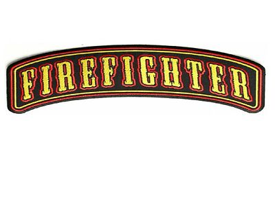 FIREFIGHTER Large Rocker/Tab Patch for Vests or Jackets | eBay