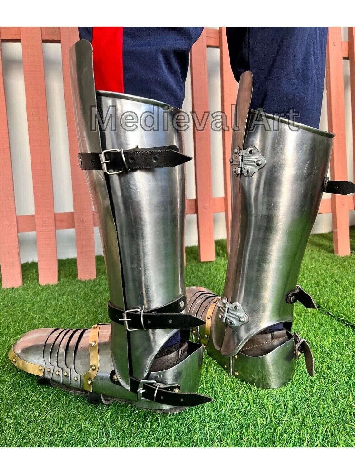 Medieval Knight leg Guard & Sabaton Armor Larp Armor Cosplay Armor ...