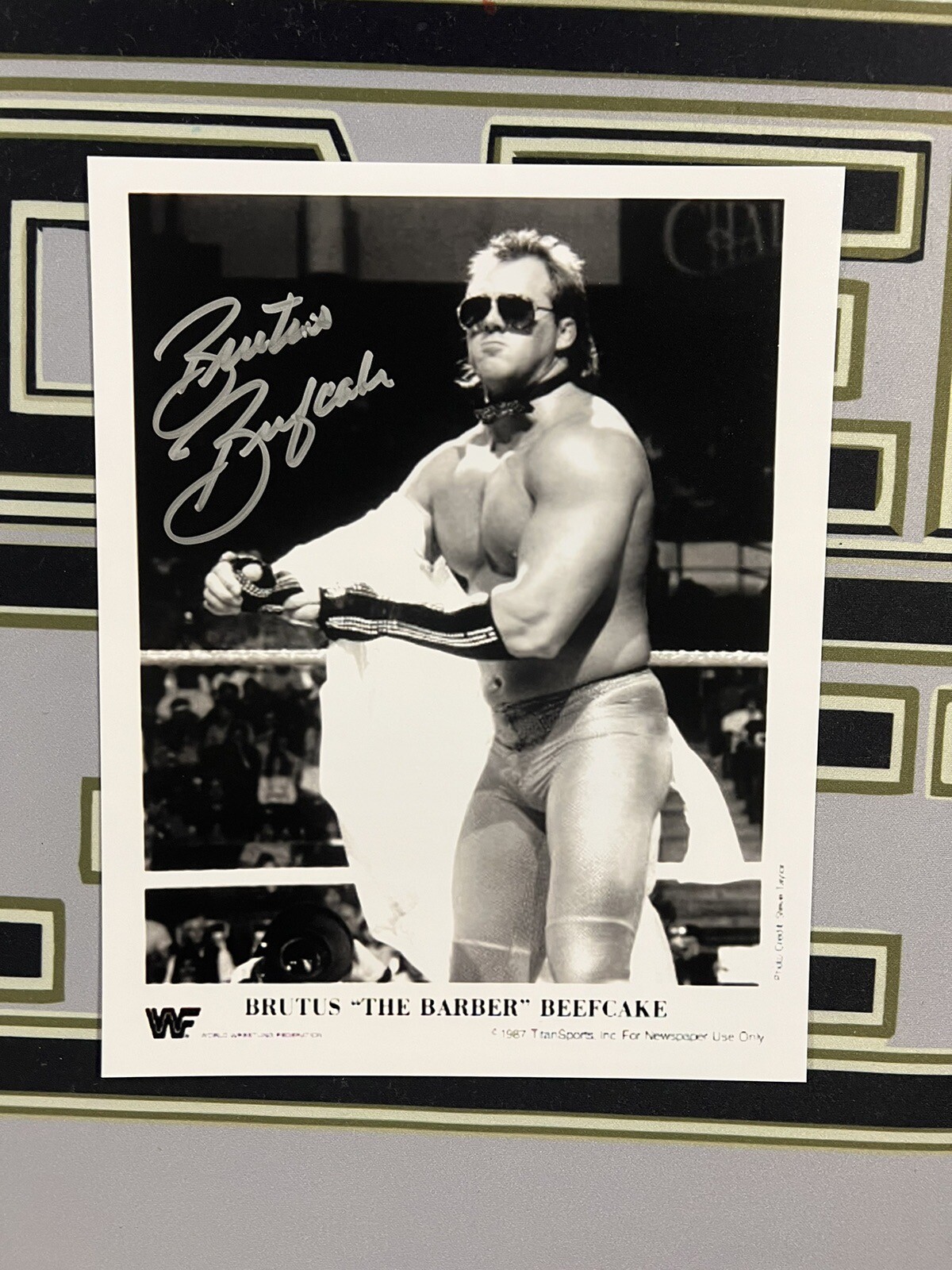 Autographed WWE REPRINT PROMO Photo 8x10 Brutus Beefcake In Ring Signed ...