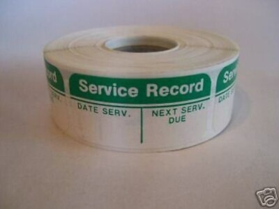 1 Roll of 500 1 X 2 SERVICE RECORD LABEL STICKER INSPECTION QC | eBay