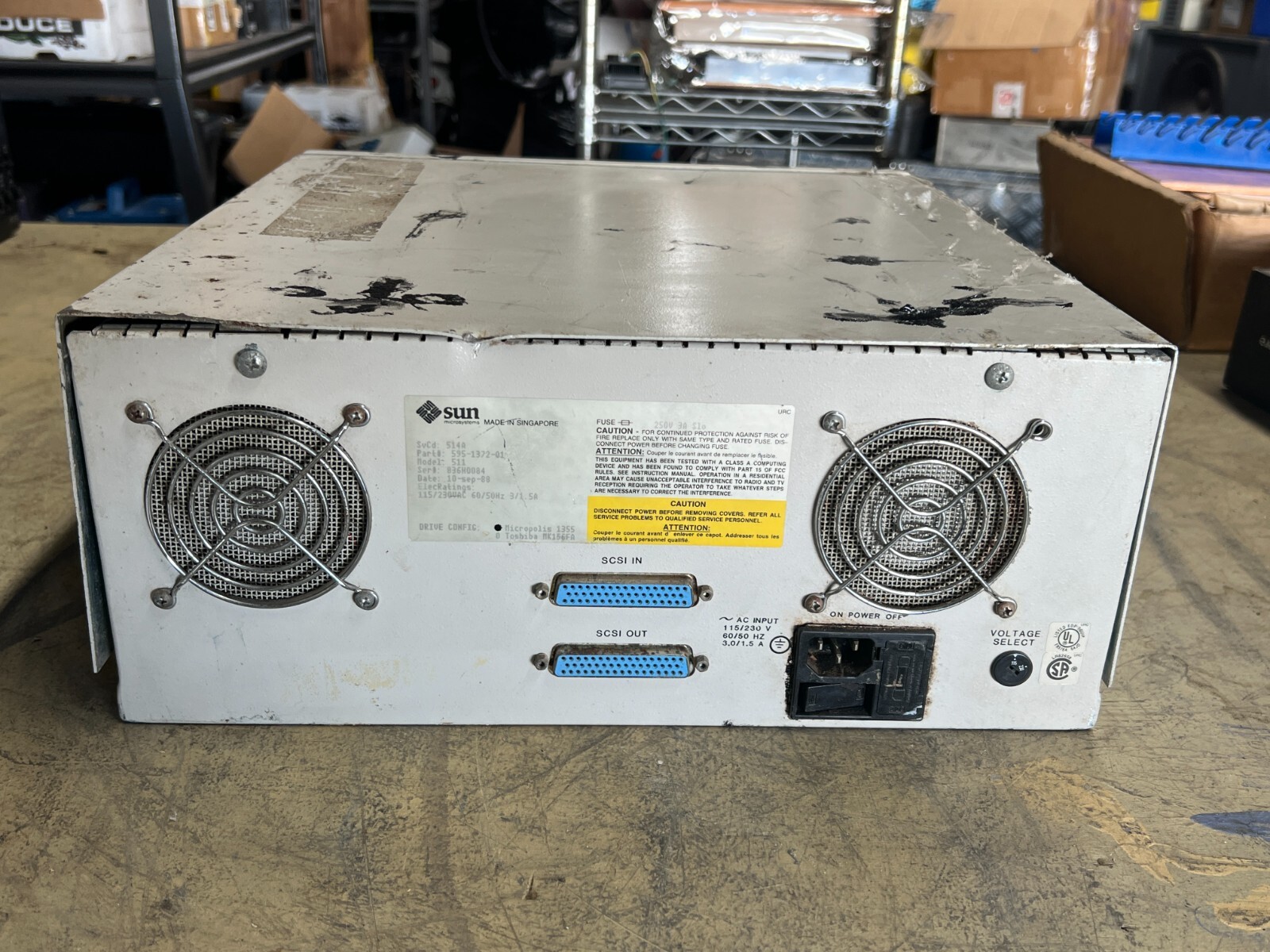 VINTAGE SUN MICROSYSTEMS STORAGE ARRAY MODEL 511 P/N 595-1372-01 -RARE ...